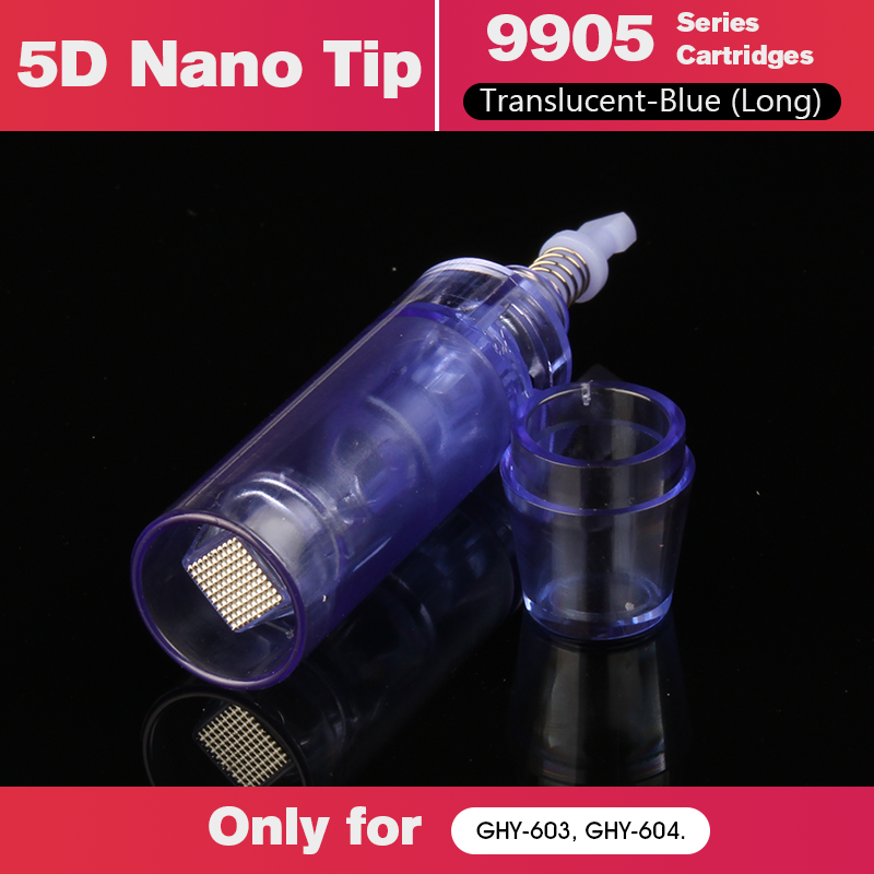 5D Nano Tip from 9905 Series,Cartridges 9905 Series(Translucent-Blue-Long)